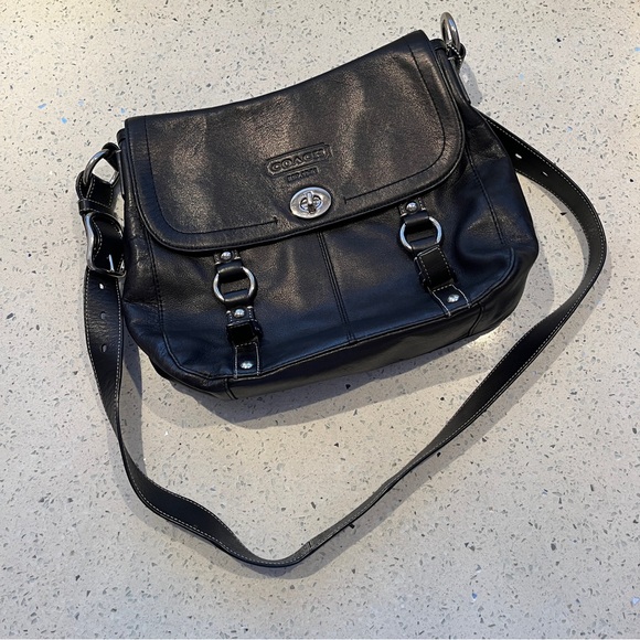 Coach | Bags | Coach Black Leather Crossbody Bag | Poshmark